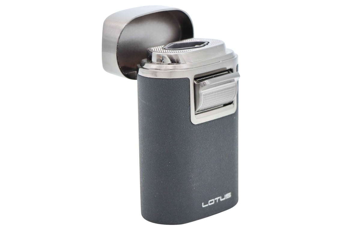 Lotus Brawn Quad Torch Flame Table Lighter - Black 24-0905 - Fourteen ...